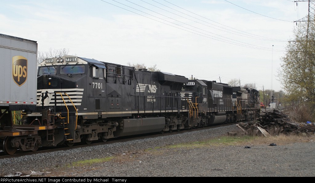 NS Dash 9 9740 with NS SD60 6669 NS ES40DC 7701 at Boundbrook